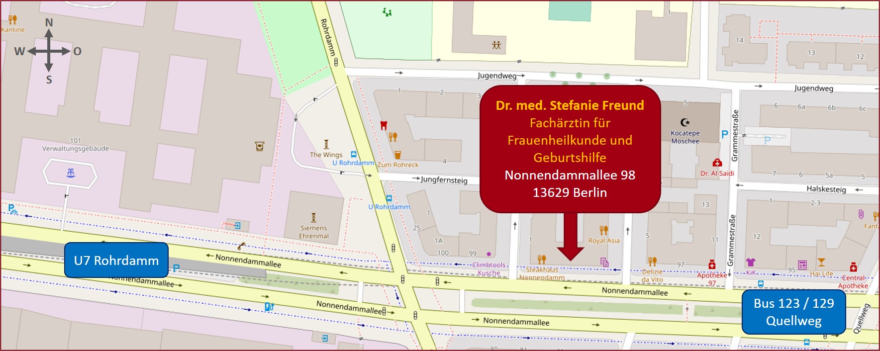Frauenärztin Dr. med. Stefanie Freund - KONTAKT